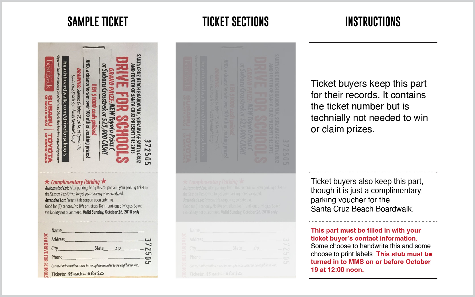 Drive for Schools Ticket Handling Instructions-150 - Mount Madonna School