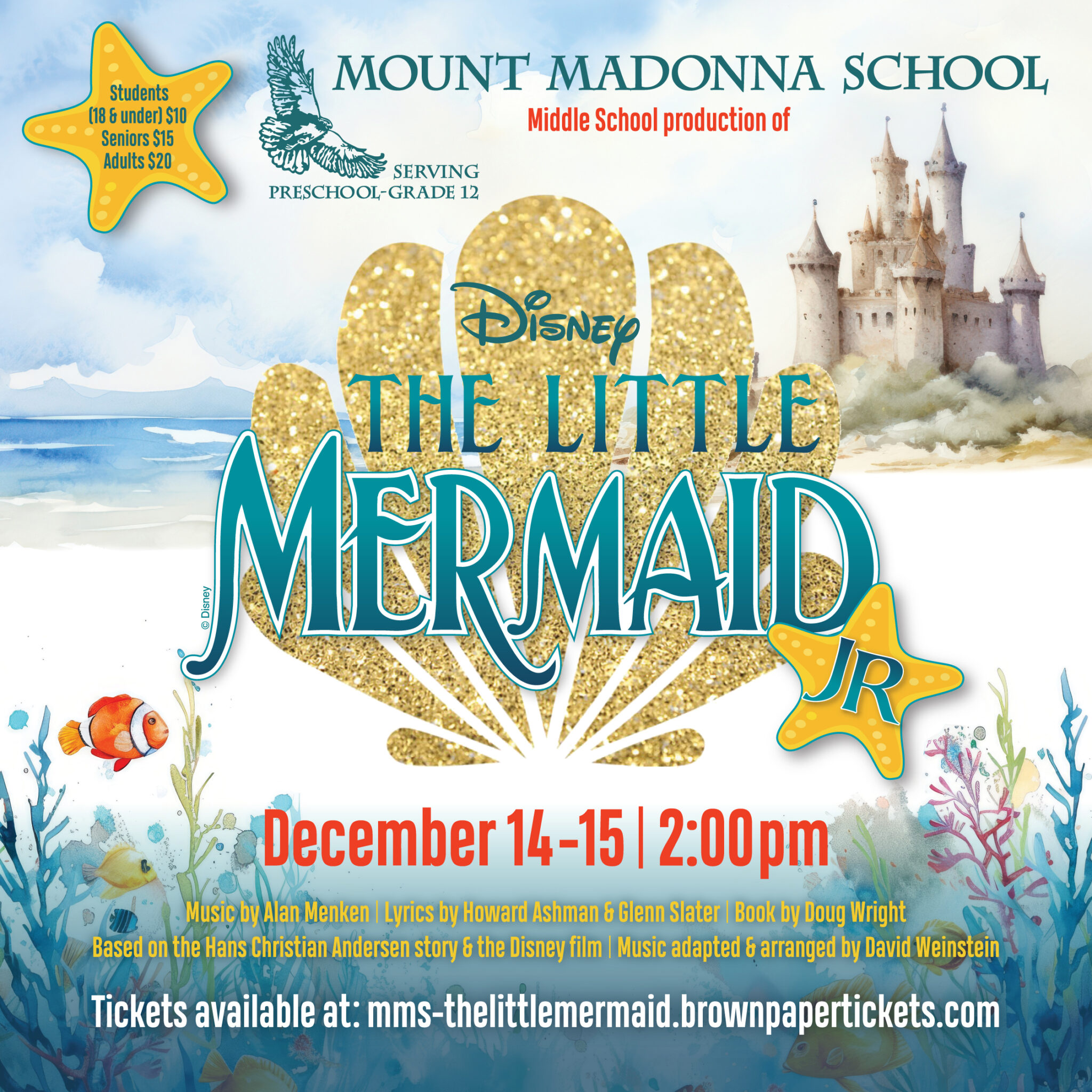 "The Little Mermaid Jr" Cast List - Mount Madonna School